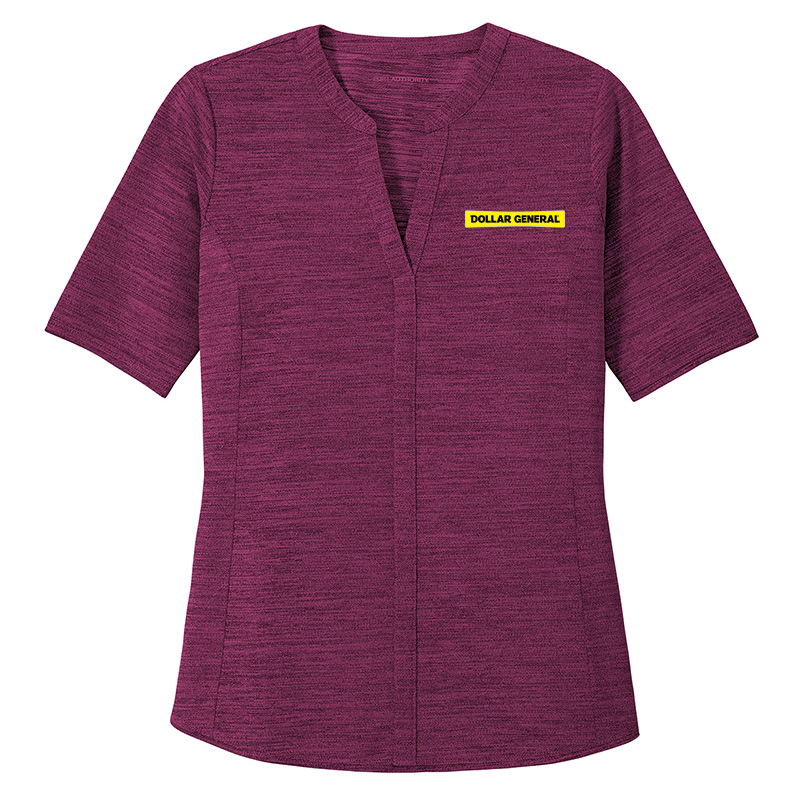 Dollar General Employee DG Yellow Box Logo > Women's Stretch Heather ...